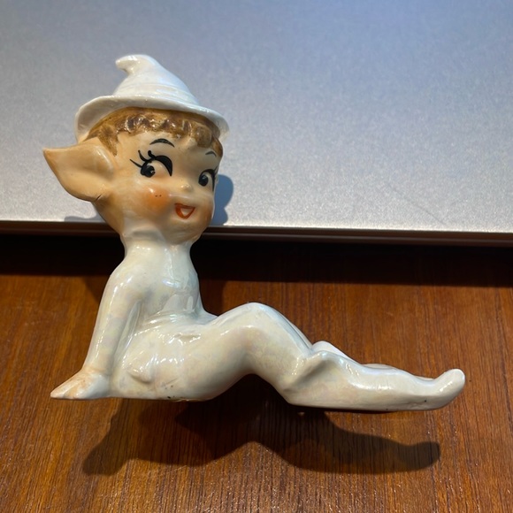 Lefton | Accents | Lefton Iridescent Elf Pixie Seated Exclusive Japan ...
